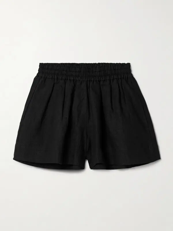 Suzie Kondi Shkip Linen Shorts - Black