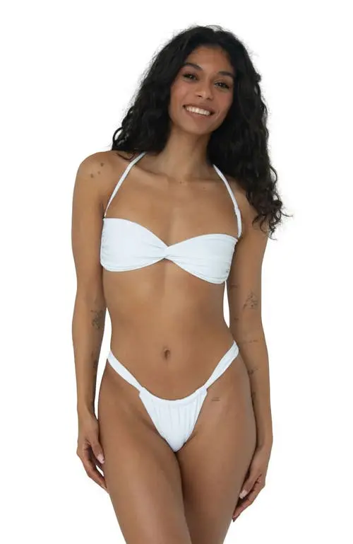 BRIGHT SWIMWEAR NIA BOTTOM Bright Swimwear Nia High Rise Bikini Bottom - White
