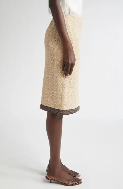 St. John Basket Texture Knit Skirt