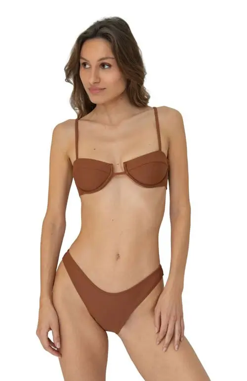 BRIGHT SWIMWEAR Lola Bikini Bottom - Brown