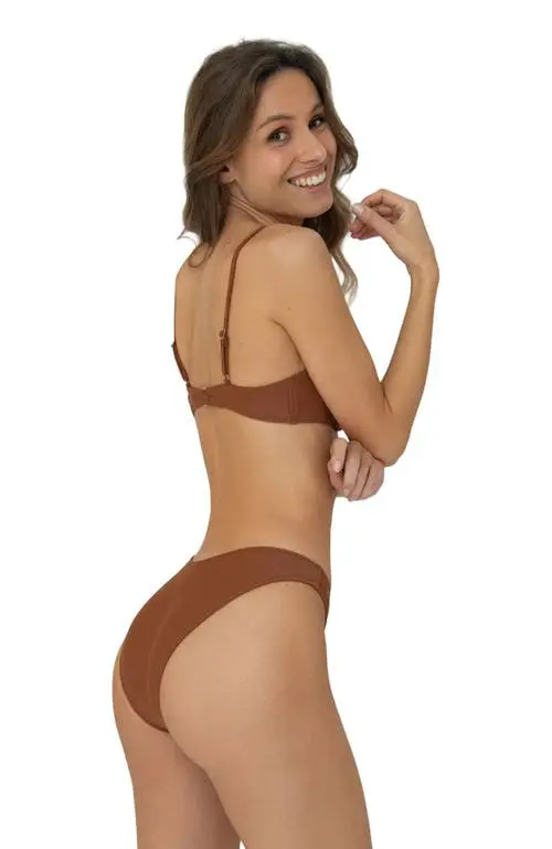 BRIGHT SWIMWEAR Lola Bikini Bottom - Brown