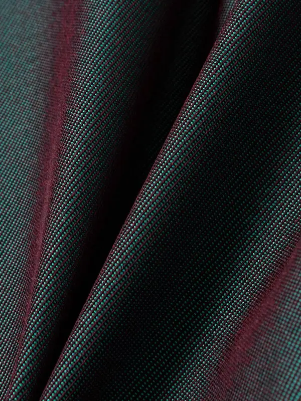 JIL SANDER Pleated Iridescent Wool-blend Gabardine Wide-leg Pants