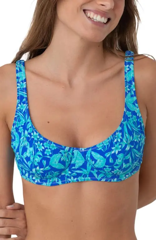 BRIGHT SWIMWEAR Capri Top - Blue Floral