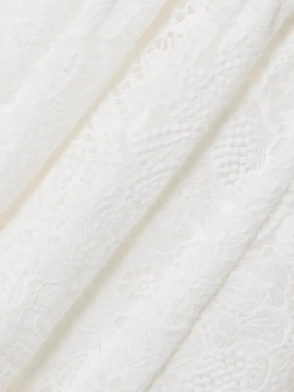 Erdem Tiered Cotton-lace Midi Skirt