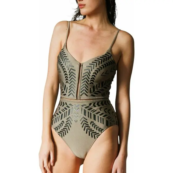 BILIBLOND Fitted One-piece Swimsuit - Cement
