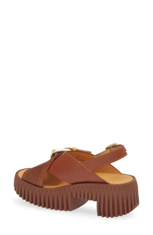4CCCCEES Plia Juno Platform Slingback Sandals - Brown