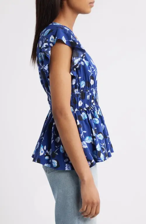Loveappella Floral Peplum Top