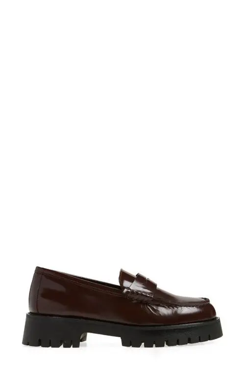 Steve Madden Langsten Platform Loafer - Burgundy