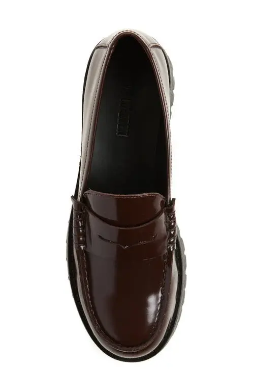 Steve Madden Langsten Platform Loafer - Burgundy