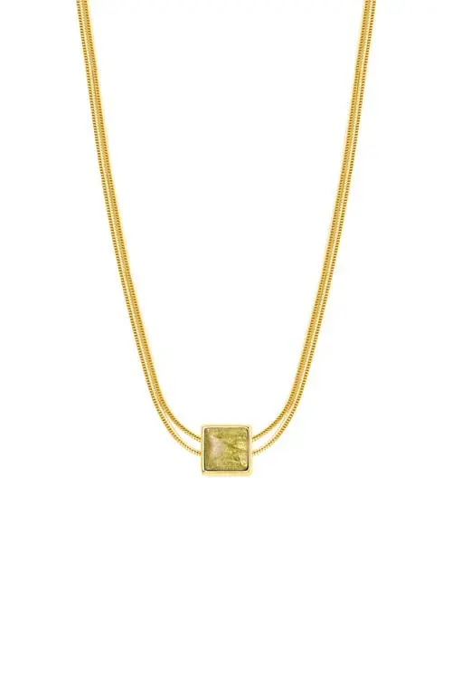 KARMA AND LUCK Peridot Evil Eye Necklace - Gold/green
