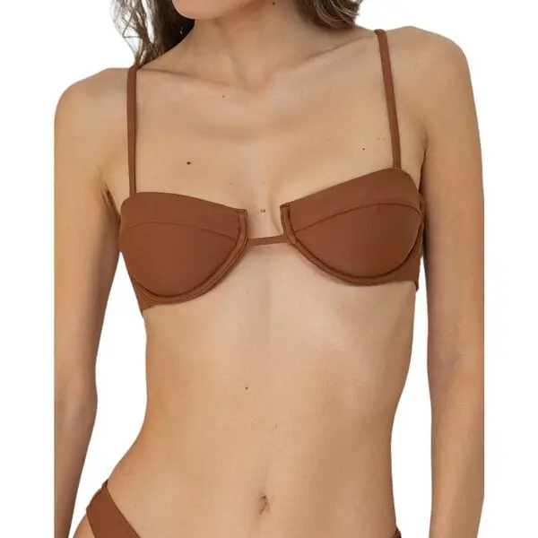 BRIGHT SWIMWEAR Lola Bikini Top - Brown