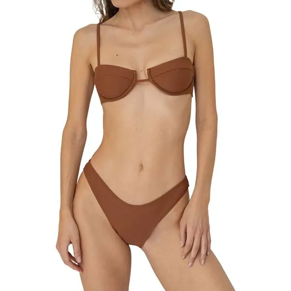 BRIGHT SWIMWEAR Lola Bikini Top - Brown
