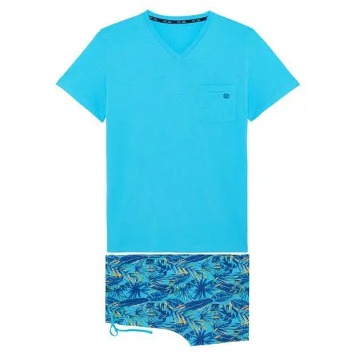 HOM Valley Short Sleepwear - Turquoise Print