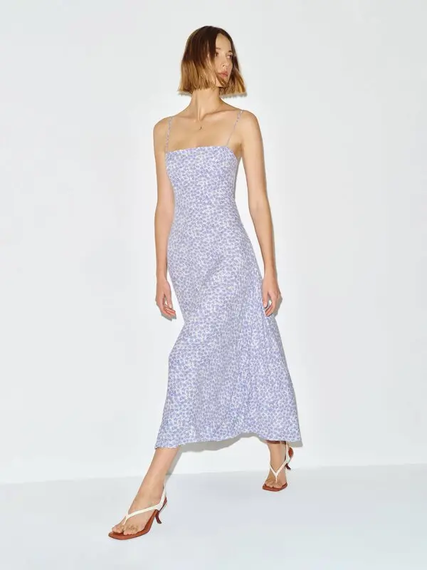 REFORMATION Monette Midi Dress - Blue