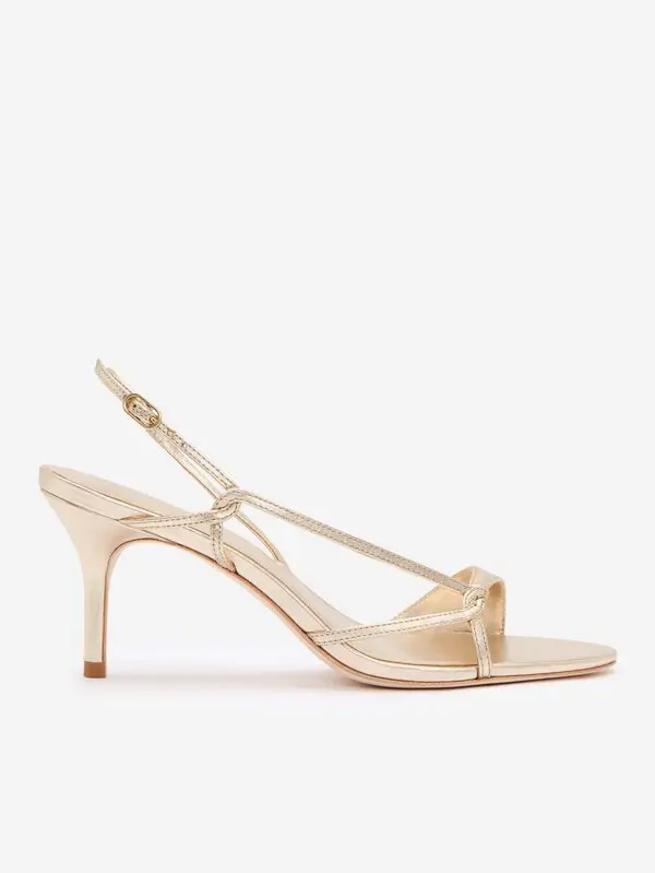 REFORMATION Nino Slingback Heeled Sandal - Gold