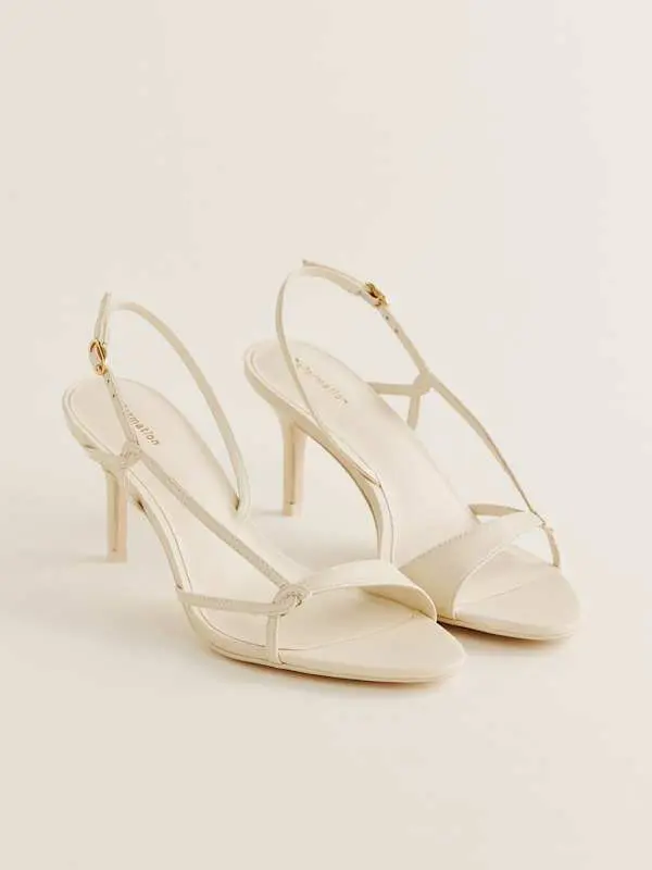 REFORMATION Nino Slingback Heeled Sandal - Ivory