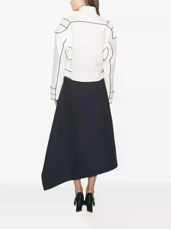 Tory Burch Contrast-stitch Cropped Jacket