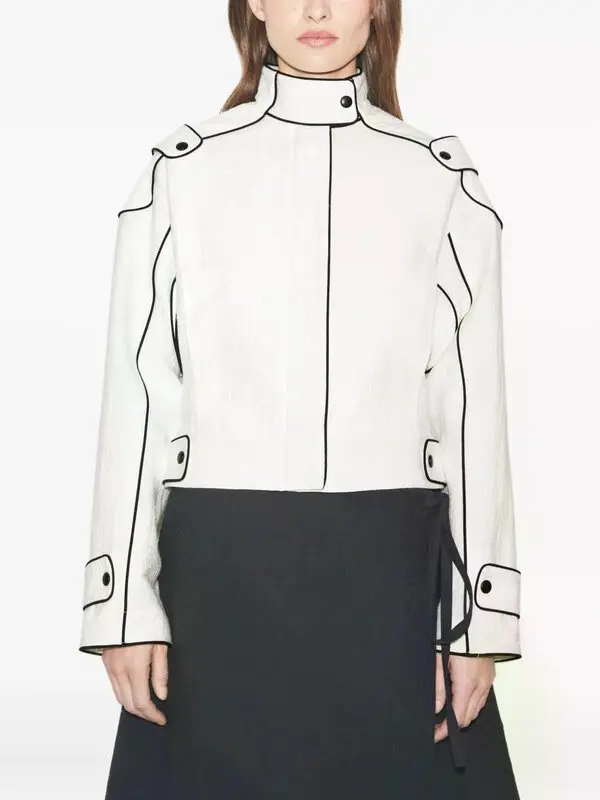 Tory Burch Contrast-stitch Cropped Jacket