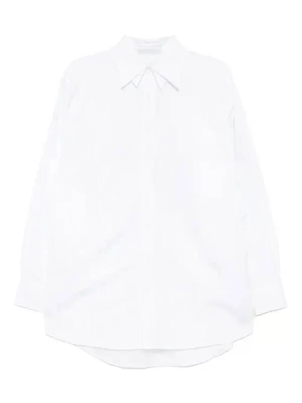 RECTO Double-collar Striped Shirt