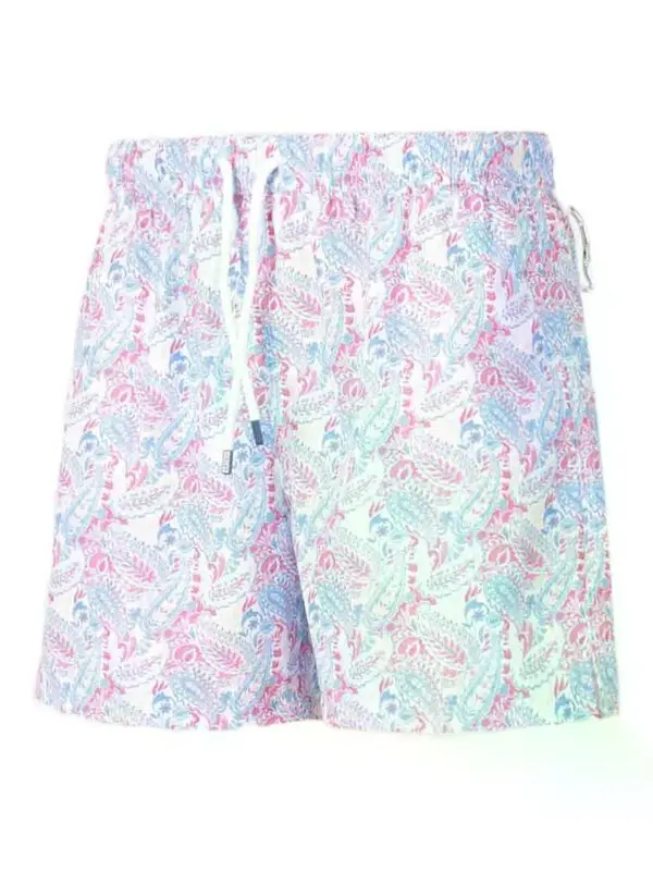 Fedeli Floral-print Swim Shorts - Pink