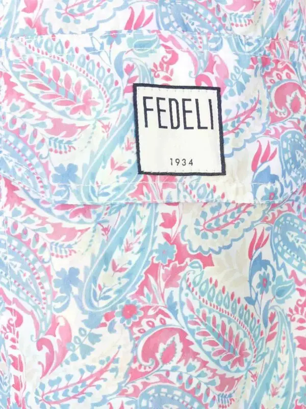 Fedeli Floral-print Swim Shorts - Pink