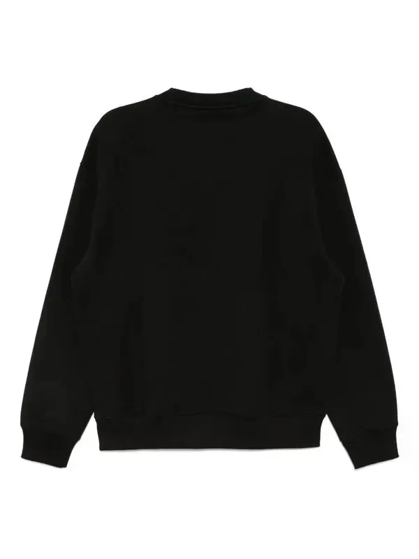 Hugo Stacked-logo Badge Sweatshirt - Black