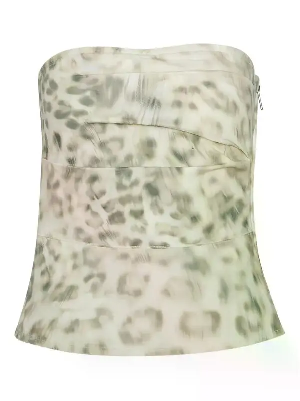ROTATE BY BIRGER CHRISTENSEN Printed Denim Top