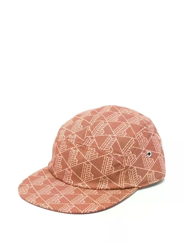 Lacoste Printed Twill Cap - Brown