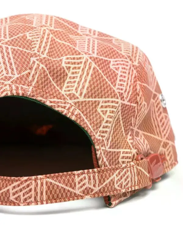 Lacoste Printed Twill Cap - Brown