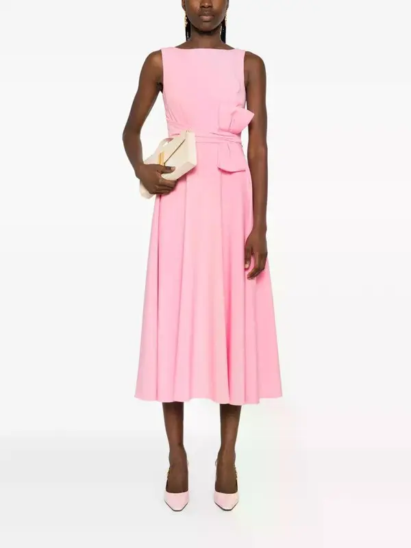 NISSA Bow-detail Midi Dress