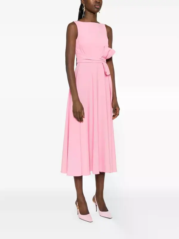 NISSA Bow-detail Midi Dress