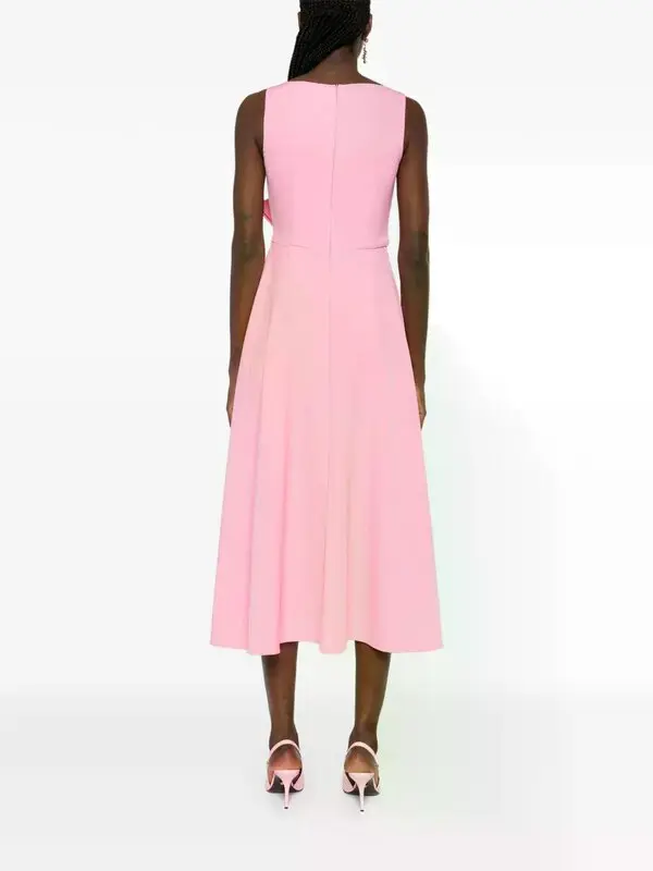 NISSA Bow-detail Midi Dress