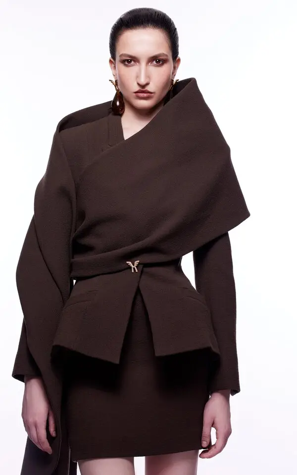 HARITHAND Ghauri Draped Jacket