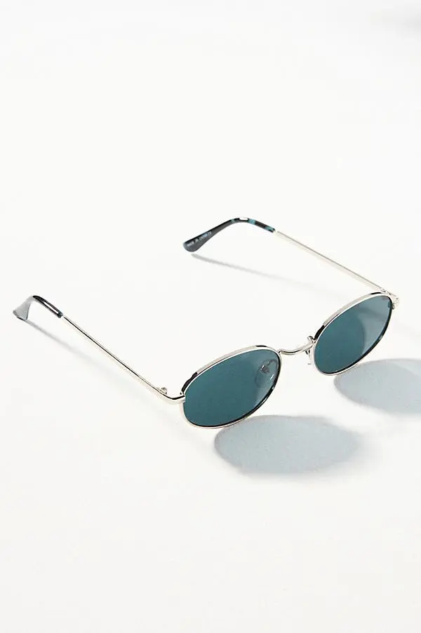 I-SEA Oval Wire Sunglasses - Silver