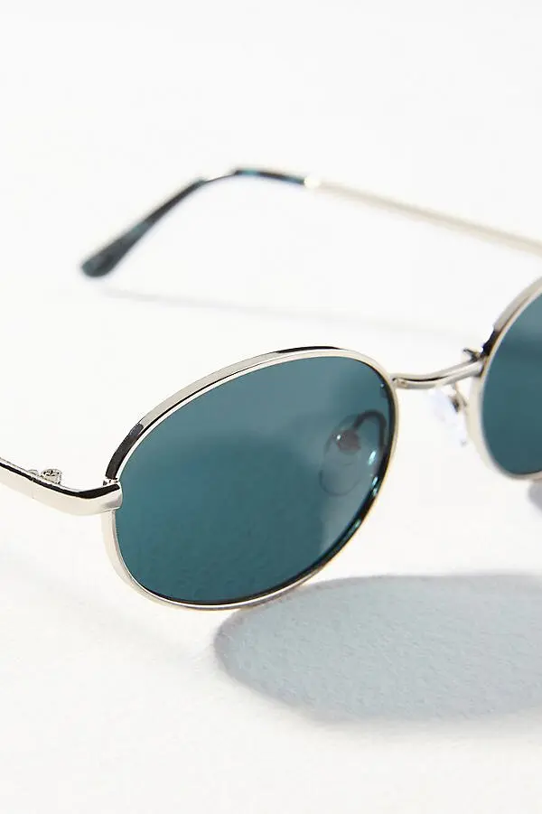I-SEA Oval Wire Sunglasses - Silver
