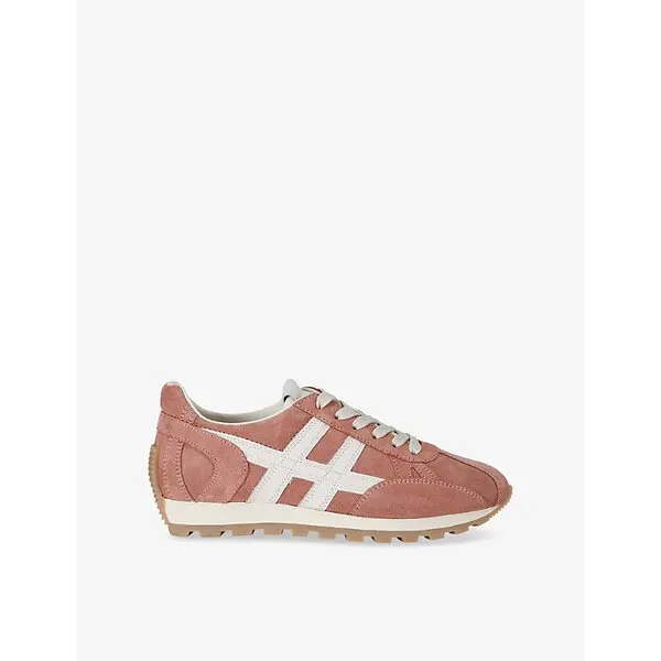 Hogan H 671 Suede Low-top Trainers - Pale Pink