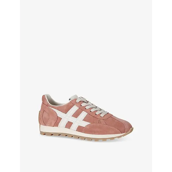 Hogan H 671 Suede Low-top Trainers - Pale Pink