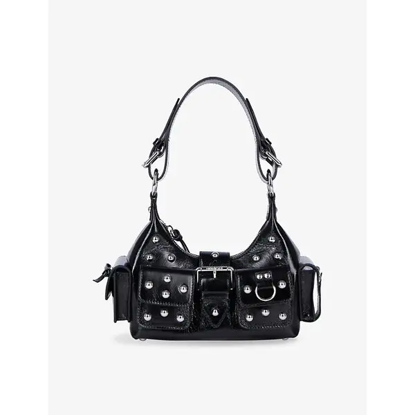 The Kooples Amelia Stud-embellished Leather Shoulder Bag