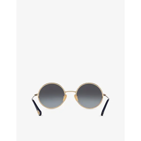 Chloé Ch0230s Round-frame Metal Sunglasses