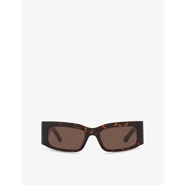 Balenciaga Bb0328s Rectangular Sunglasses - Brown