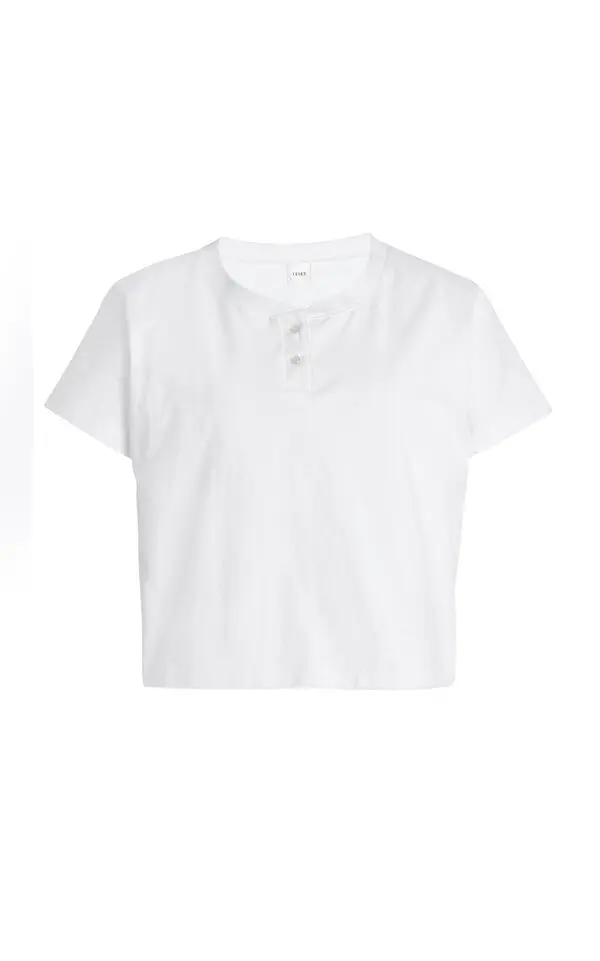 LESET Margo Cotton Henley Top