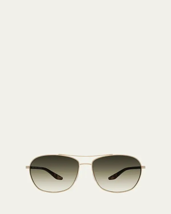 Barton Perreira Sully Aviator Sunglasses - Gold
