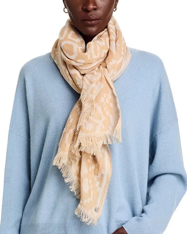 V. Fraas Fraas Abstract Animal Scarf - Cashew