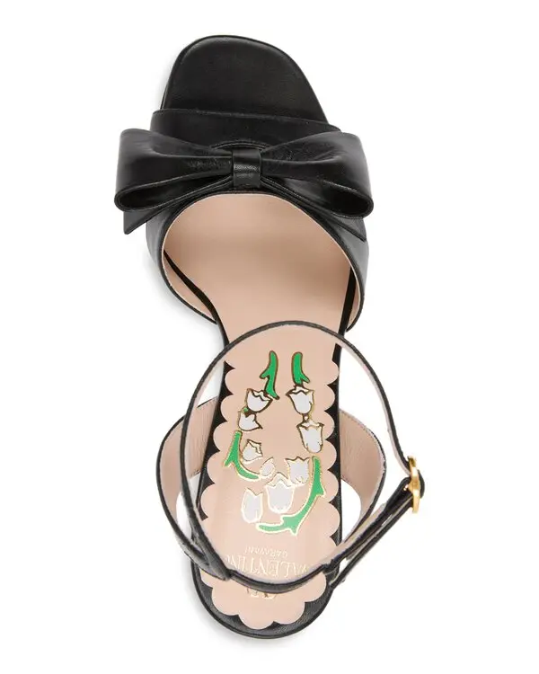 Valentino Garavani Bow Detailing Sandals - Black