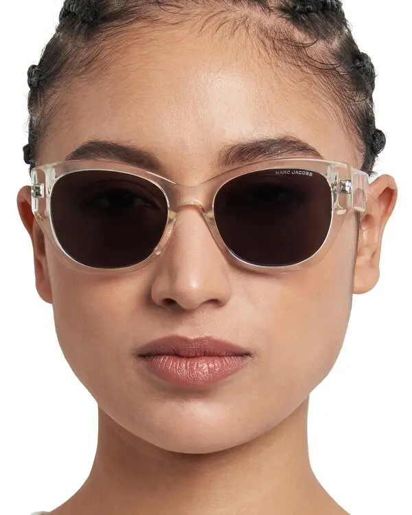 Marc Jacobs Rectangle Sunglasses - Crystal/gray