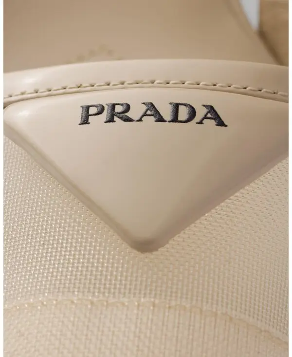 Prada Mesh Slingback Pumps - Neutral