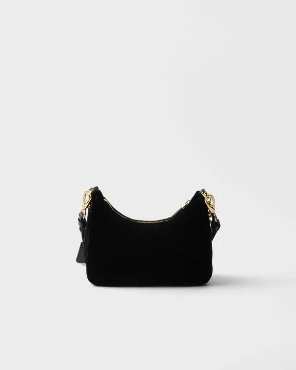 Prada Re-edition Mini Velvet Bag - Black