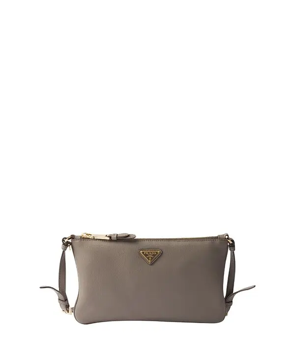 Prada Leather Pouch - Clay Grey