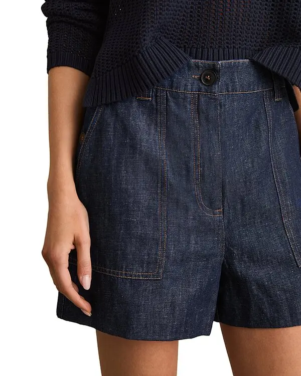 REISS Ashby Denim Shorts - Indigo