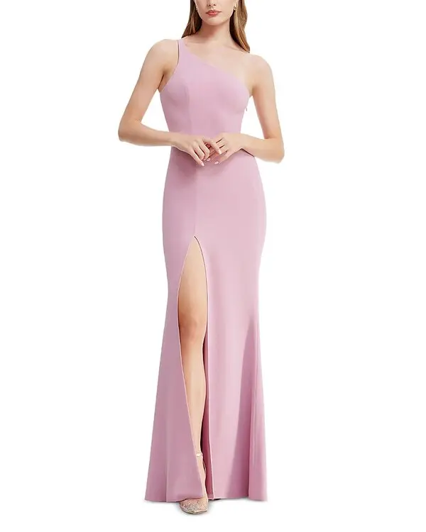 Dress The Population Amy One-shoulder Gown - Lavender